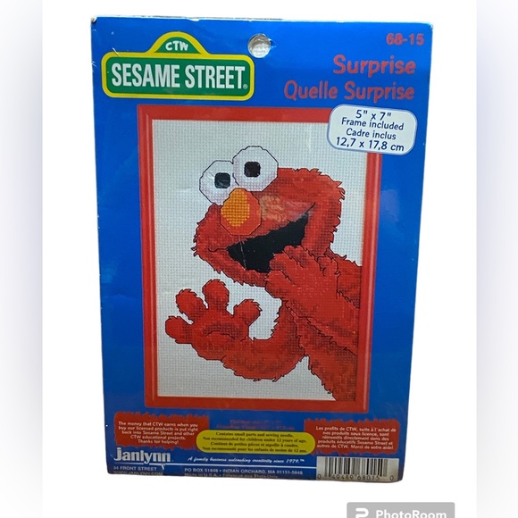 Sesame Street | Other | New Vintage 997 Cross Stitch Kit Elmo Sesame ...